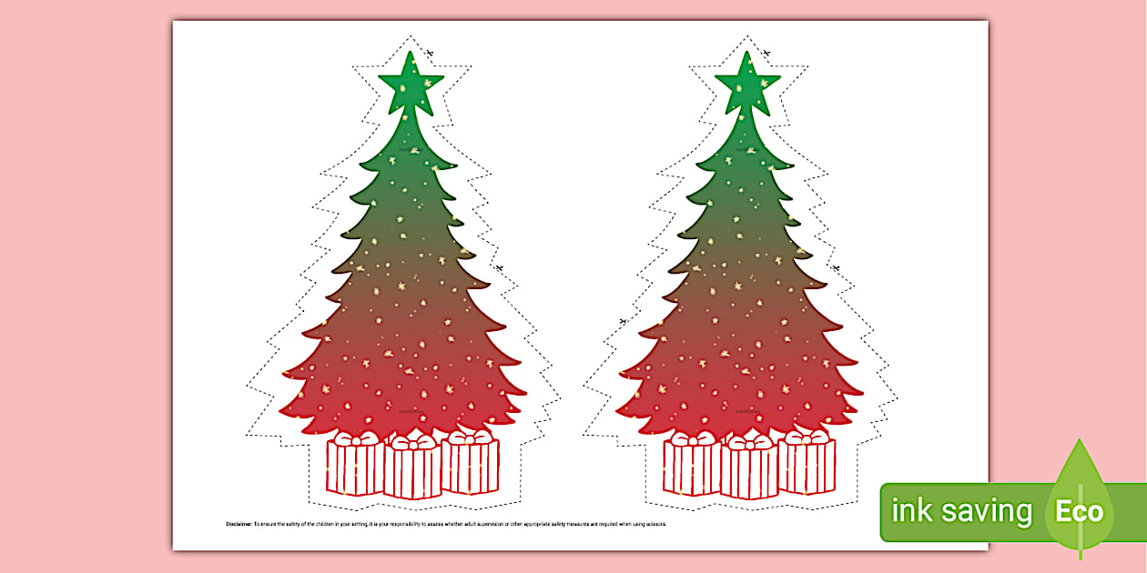 Sparkly Christmas Tree Cut-Outs (teacher made) - Twinkl