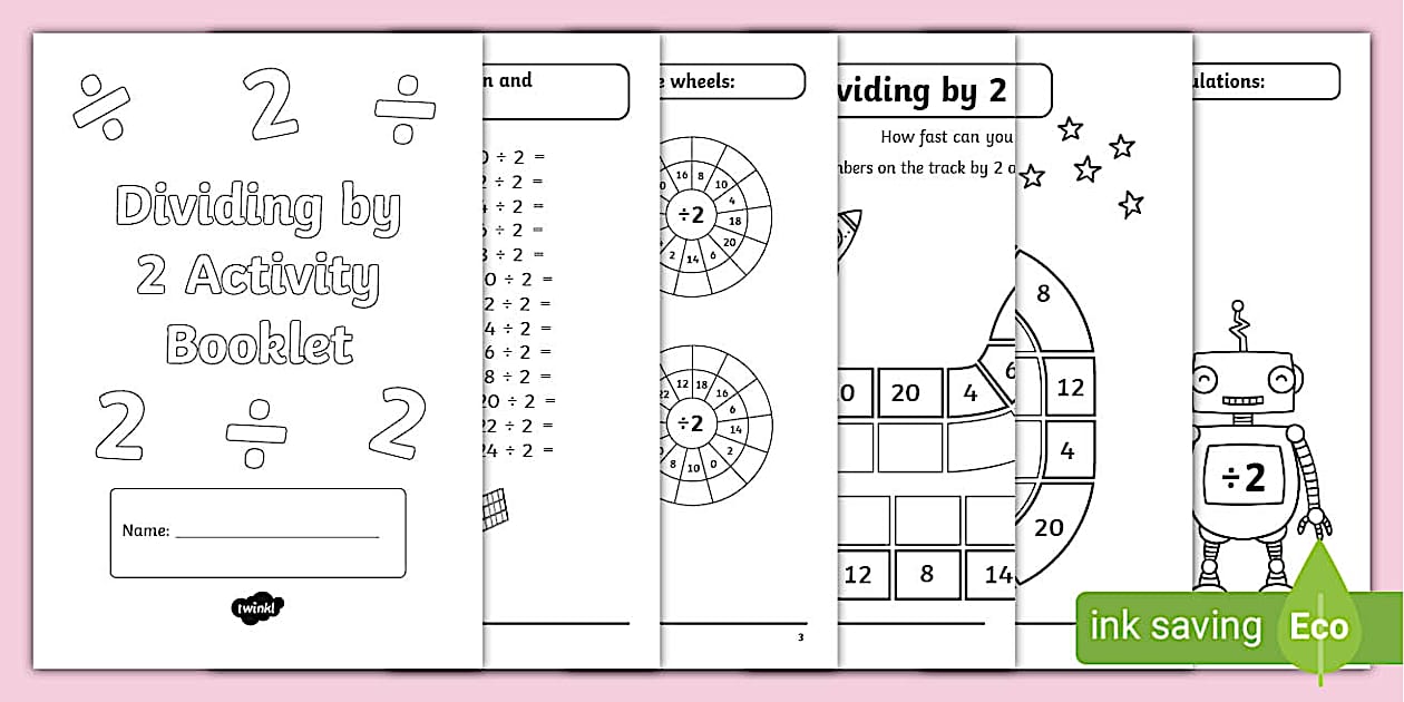 Dividing by 2 Booklet - Activity Booklet (teacher made)