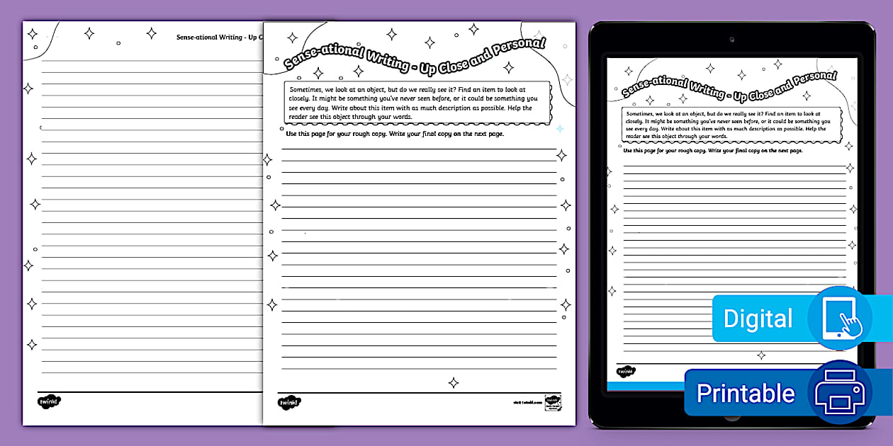 Eighth Grade Sense-ational Writing - Up Close and Personal