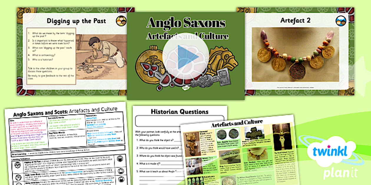 The Anglo-Saxon Sutton Hoo Site - Lesson Plan - KS2 - Twinkl