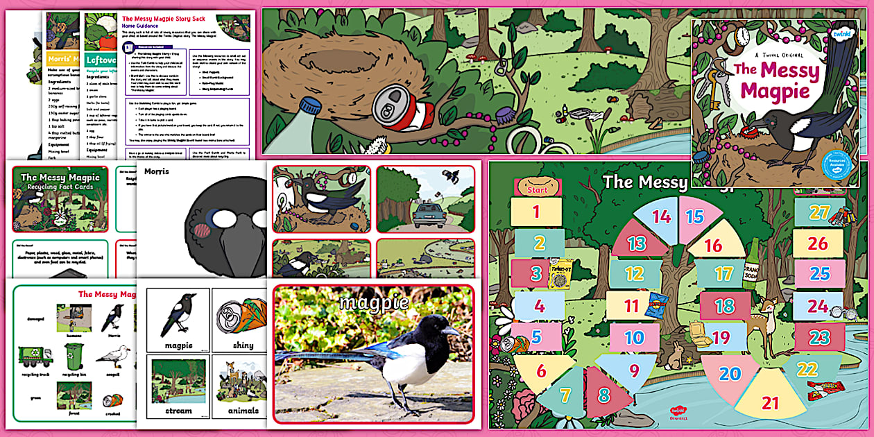 The Messy Magpie Story Sack Resource Pack (teacher made)