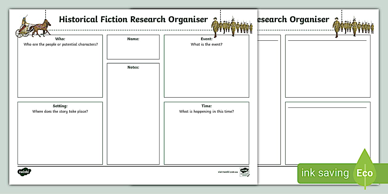 Historical Fiction - Research Organiser