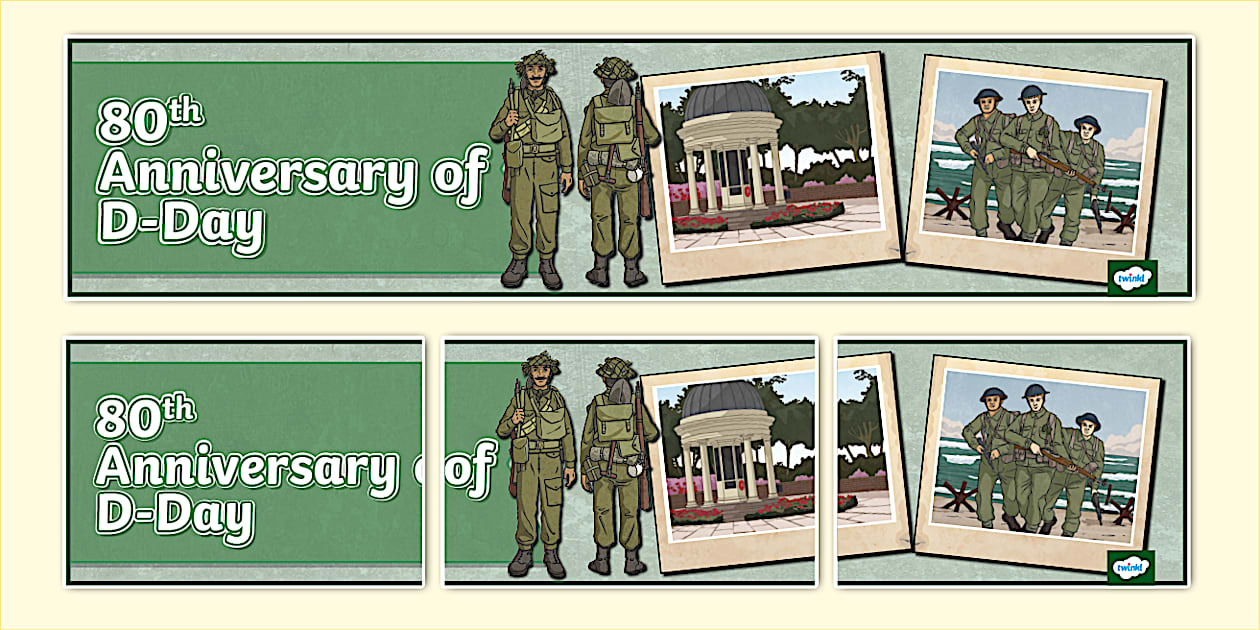 80th Anniversary of D-Day Display Banner (teacher made)