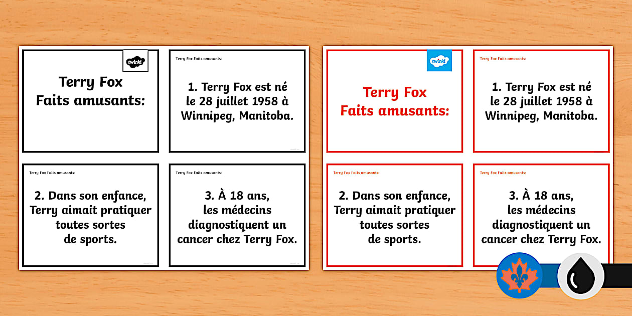 Terry Fox Fun Facts | French Resource - Twinkl