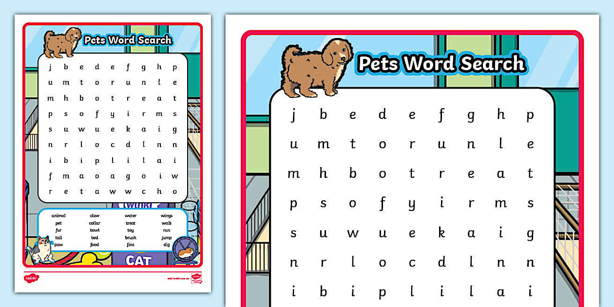 Pets Word Search (teacher made) - Twinkl