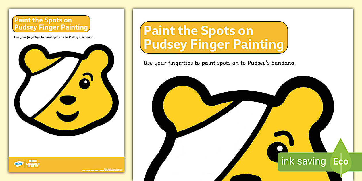 FREE! - BBC Children in Need Paint the Spots on Pudsey Finger Activity