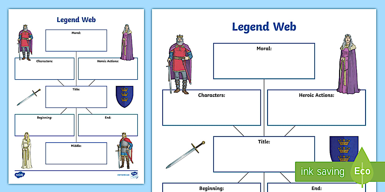 Legend Web Graphic Organizer (teacher made) - Twinkl