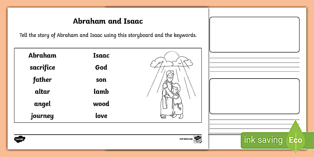 Abraham Activity | Storyboard Worksheet | KS1 | Twinkl