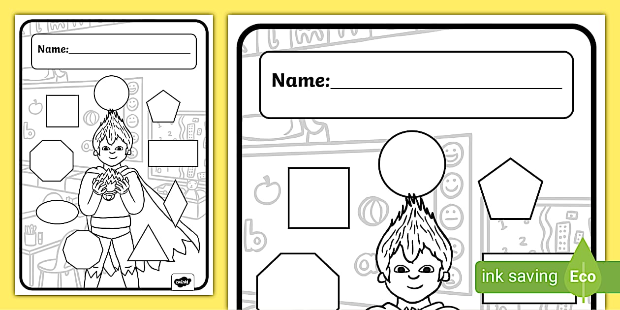 Shapes Colouring Book Cover | Twinkl | Maths | Stationery