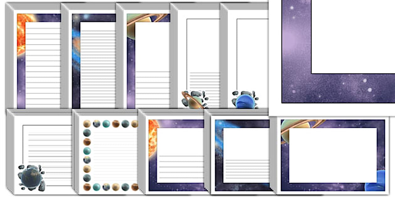 Space Page Borders (teacher made) - Twinkl