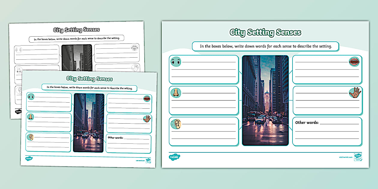 City Senses Mind Map (Teacher-Made) - Twinkl