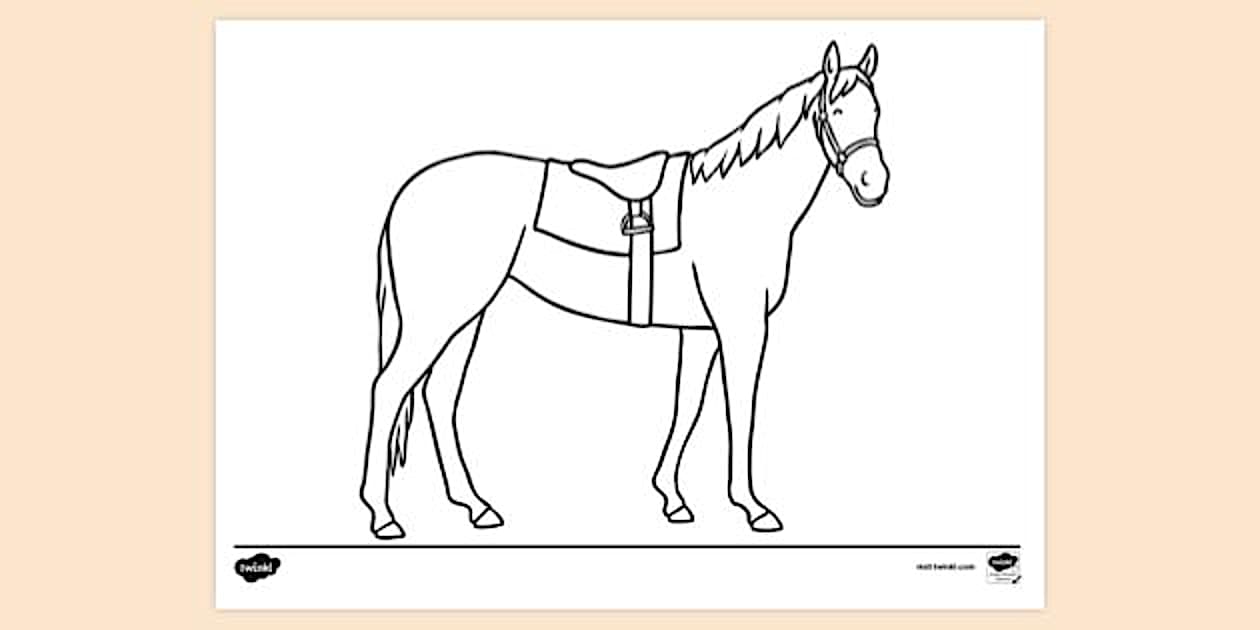 Lovas Színező - Nyomtatható Ló Gyerekeknek - Twinkl
