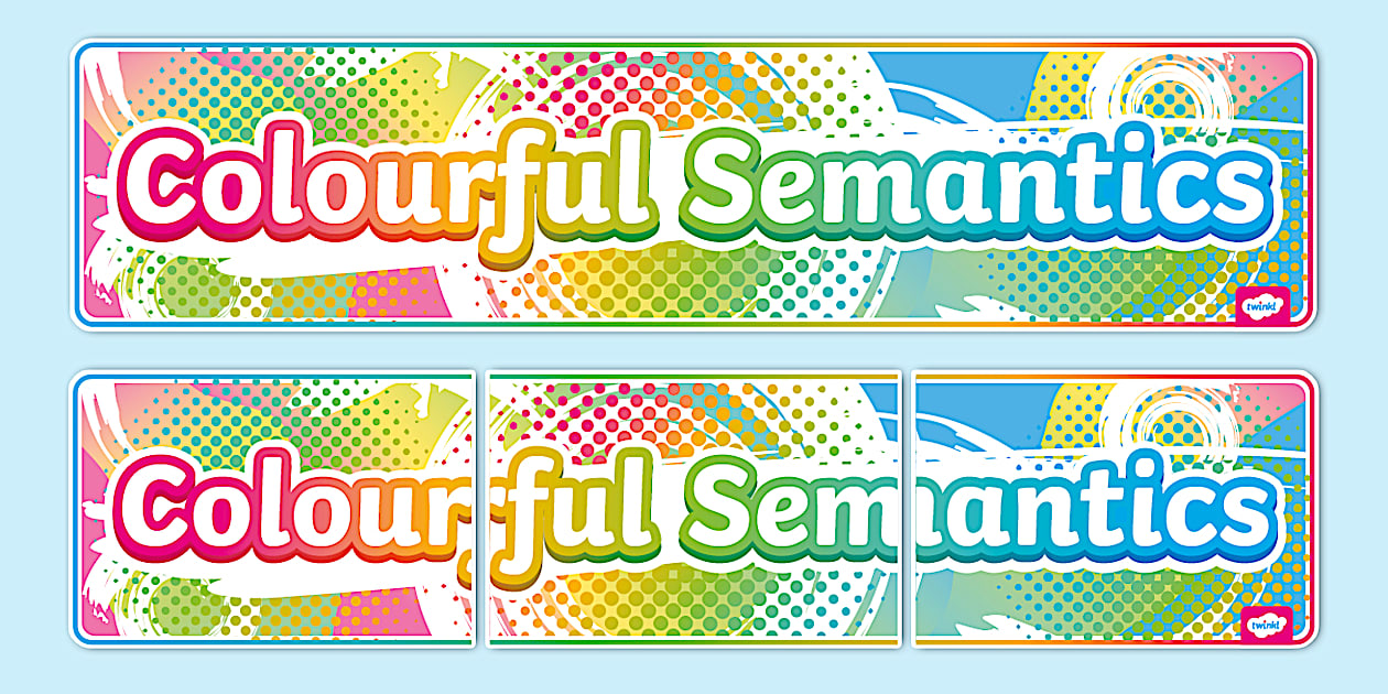 Colourful Semantics Display Banner (Teacher-Made) - Twinkl