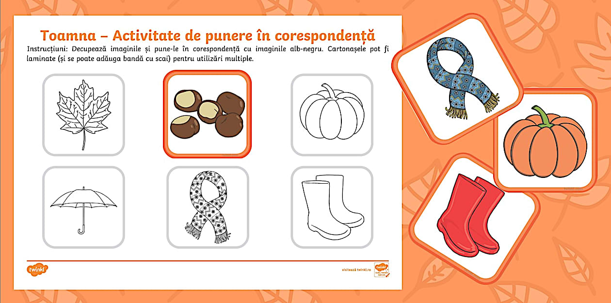 Toamna – Activitate de punere în corespondență CES