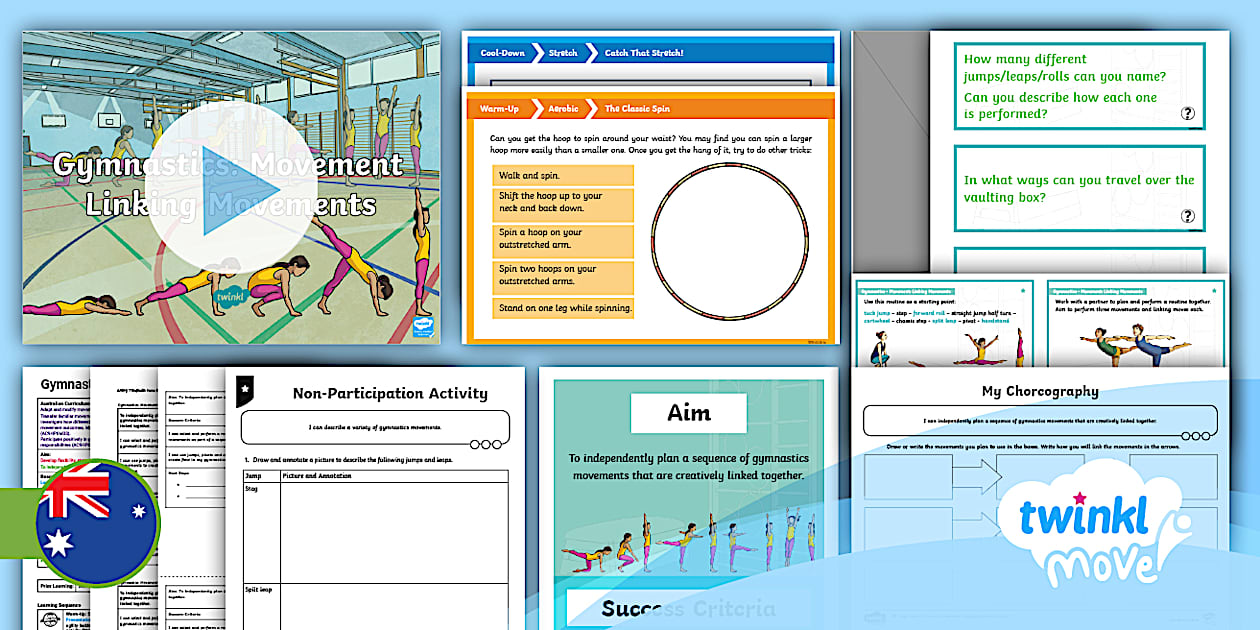 Move PE Year 5 Gymnastics: Movement Lesson 5: Linking Moves Lesson Pack