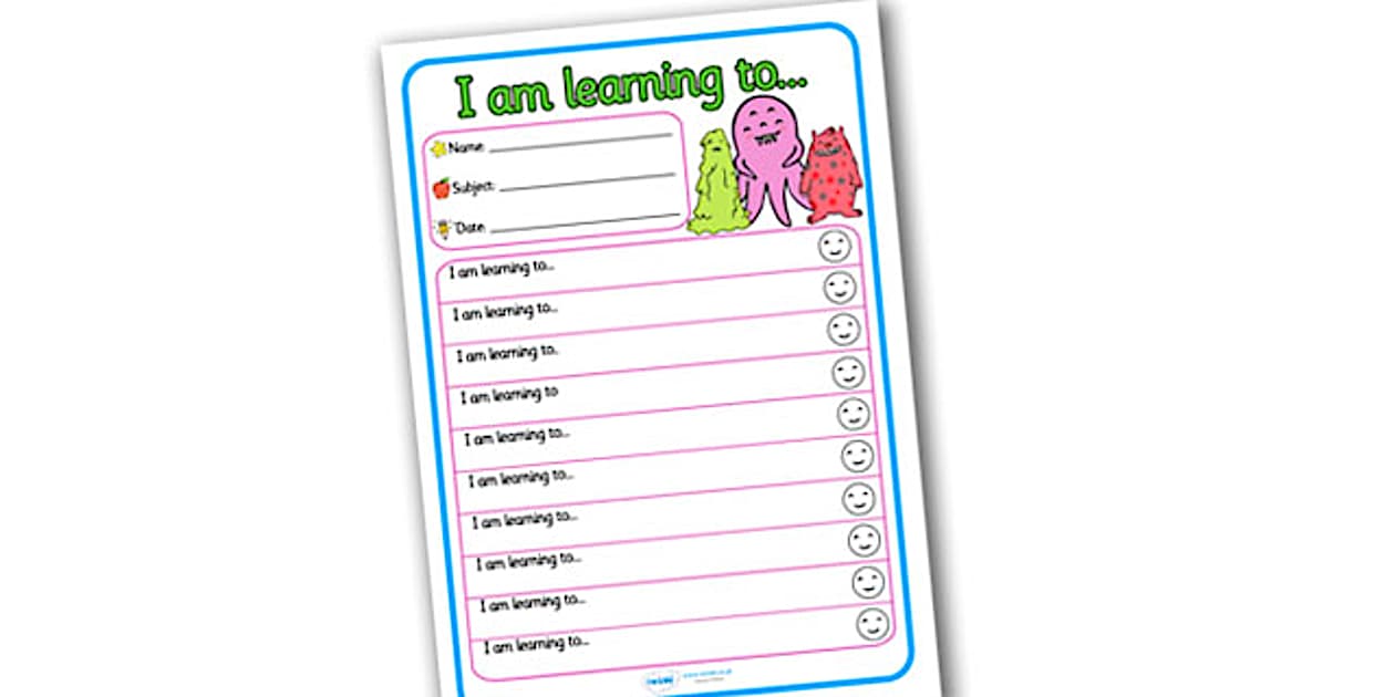 Themed Target and Achievement Sheets Monster Themed - Twinkl