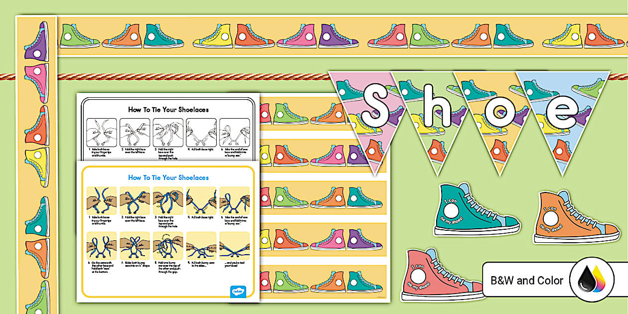 Shoe Tying Champs Bulletin Board Pack (teacher made)