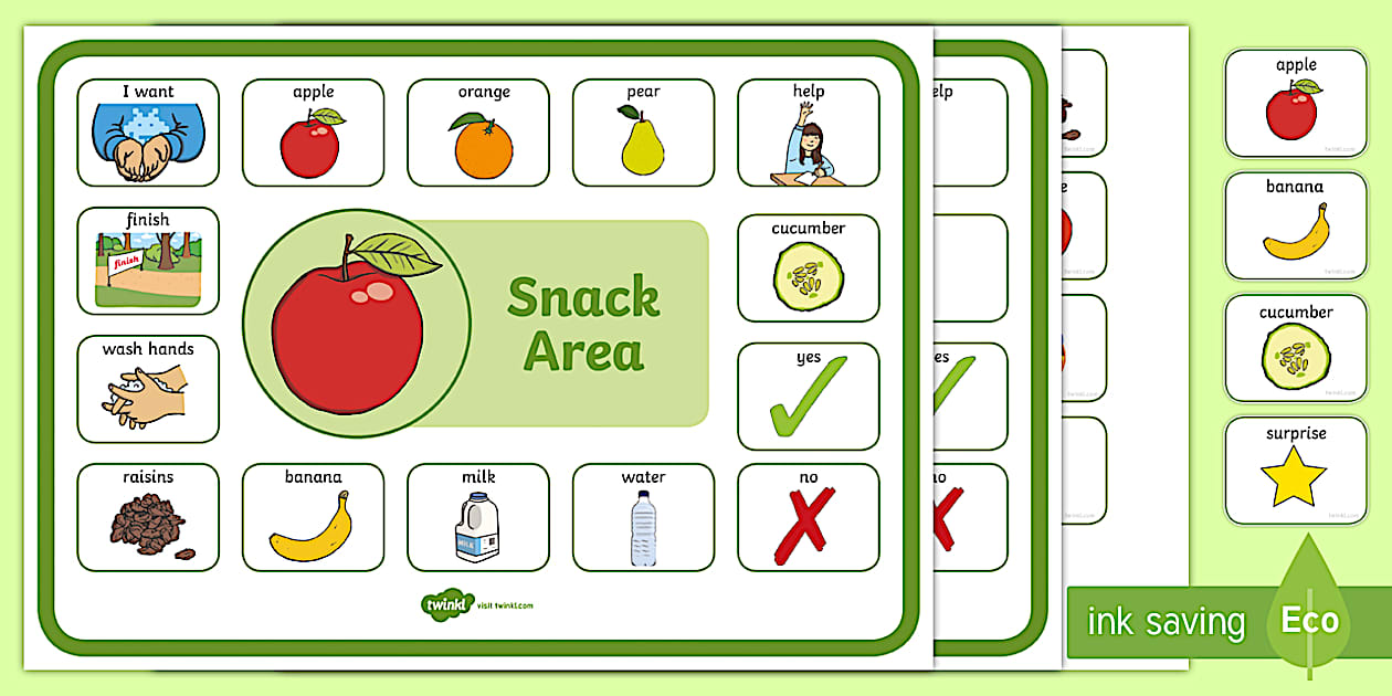 👉 Snack Area Communication Mat (teacher made) - Twinkl