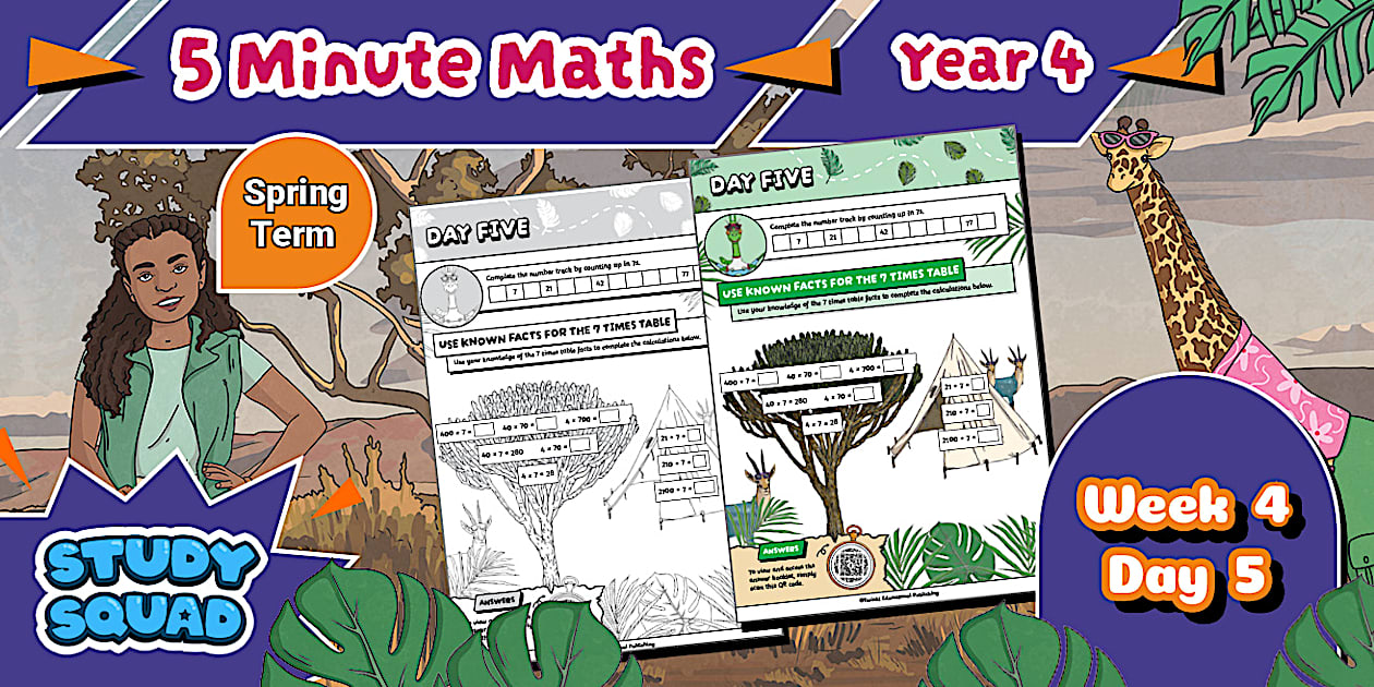 👉 * NEW * Study Squad 5 Minute Maths - Year 4 Spring - Week 4 Day 5