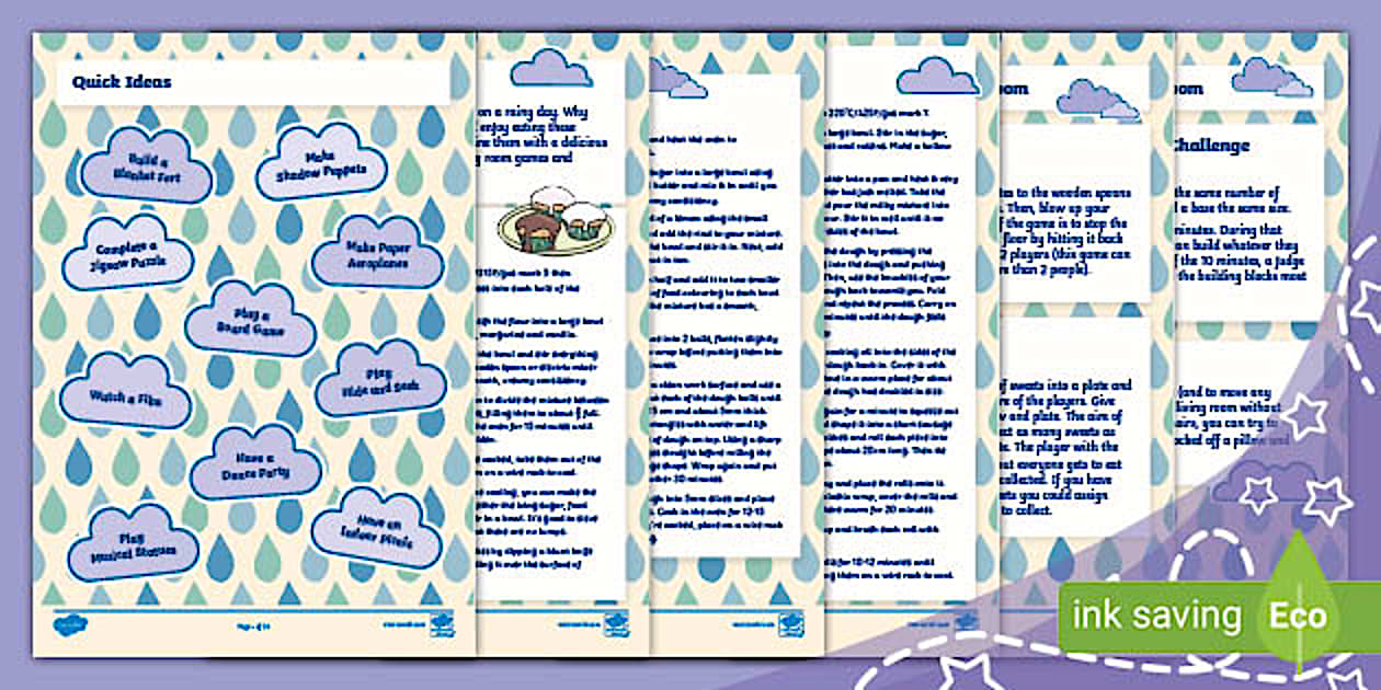 Rainy Day Family Fun (teacher made) - Twinkl