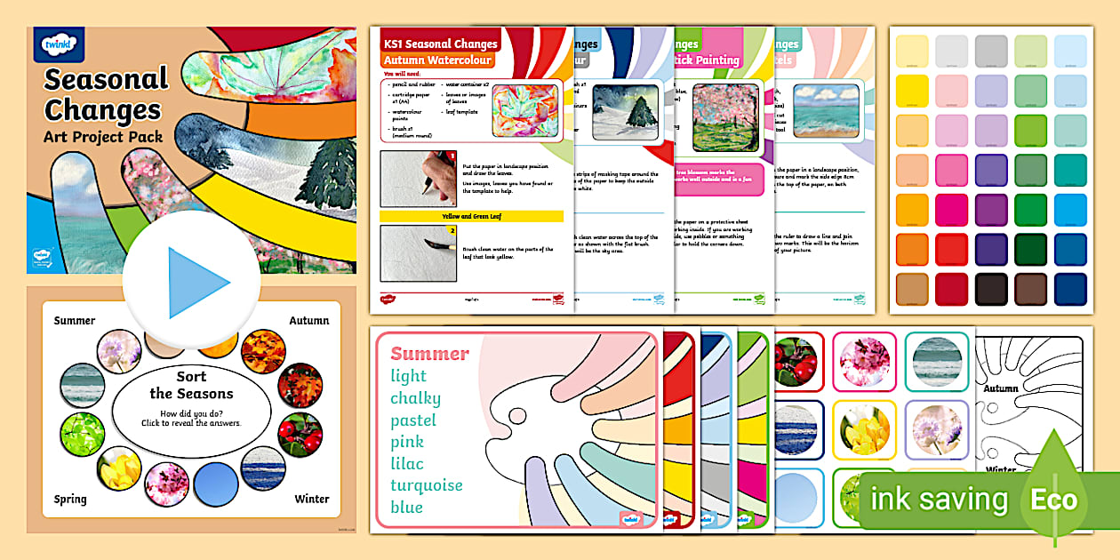 KS1 Seasonal Changes: Art Project Pack (Teacher-Made)
