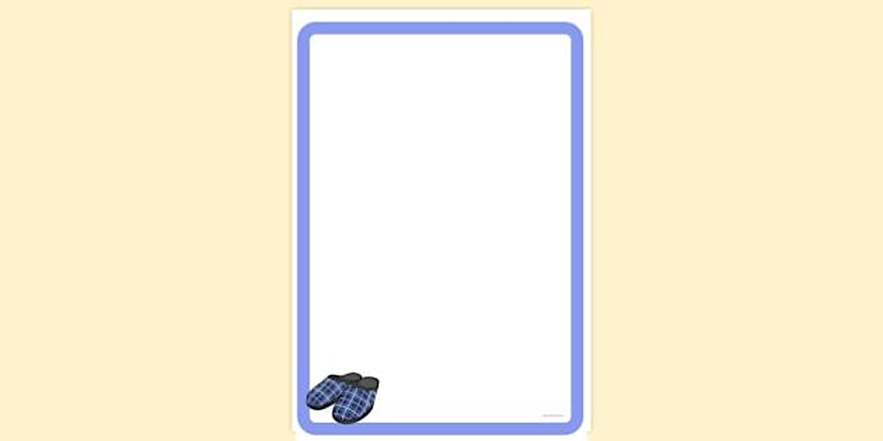 Slippers Page Border | Page Borders | Twinkl (teacher made)