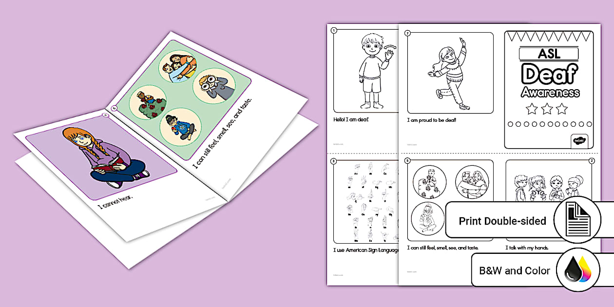 ASL Deaf Awareness Emergent Reader (teacher made) - Twinkl