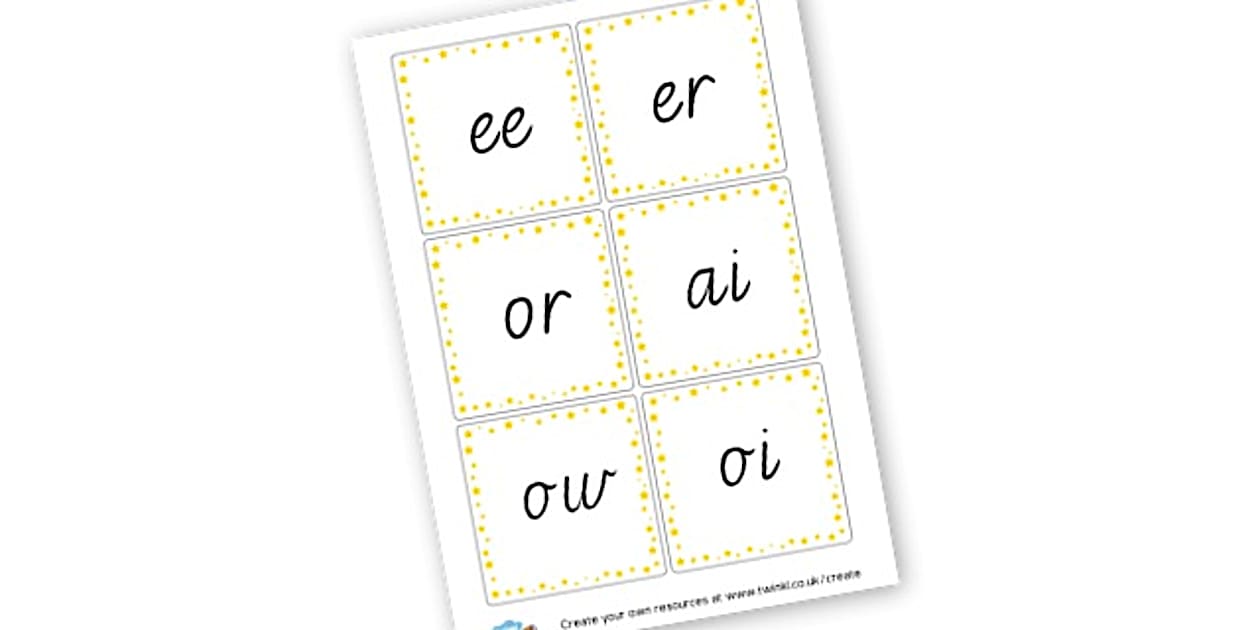 Phase 3 graphemes - display lettering (teacher made)