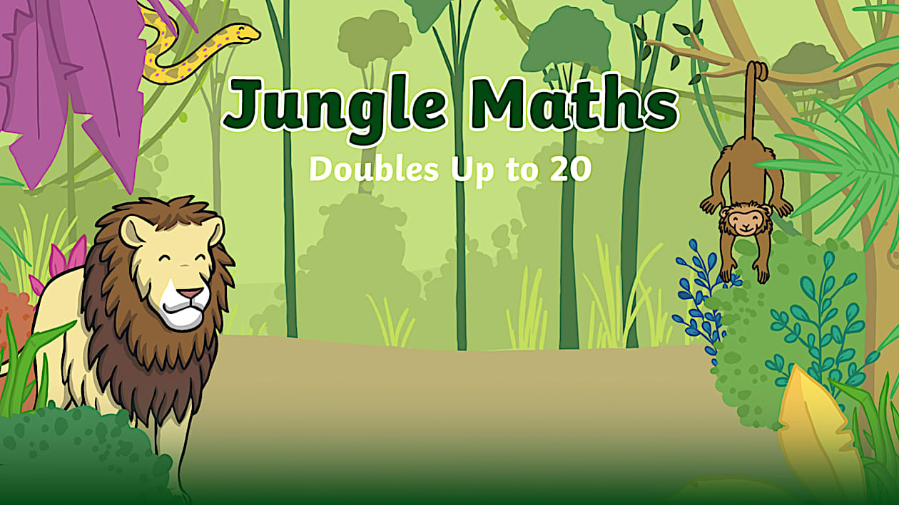 Doubling Game - KS1 - Jungle Maths Doubles Game - Twinkl Go!