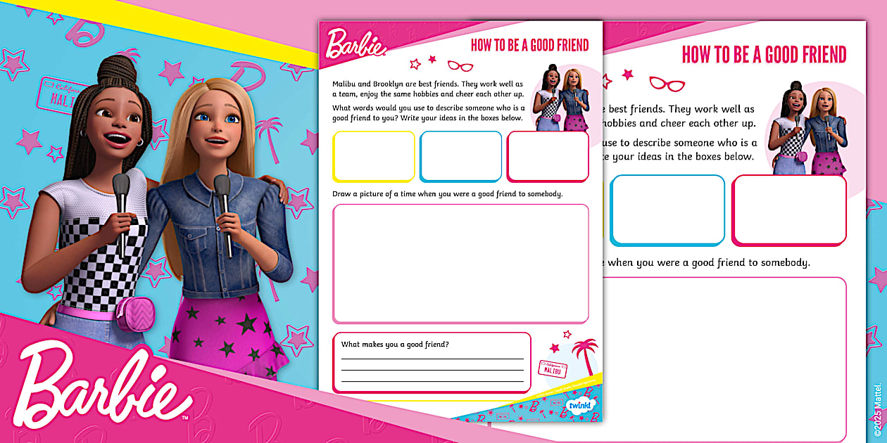 Barbie: How to Be a Good Friend Activity Sheet