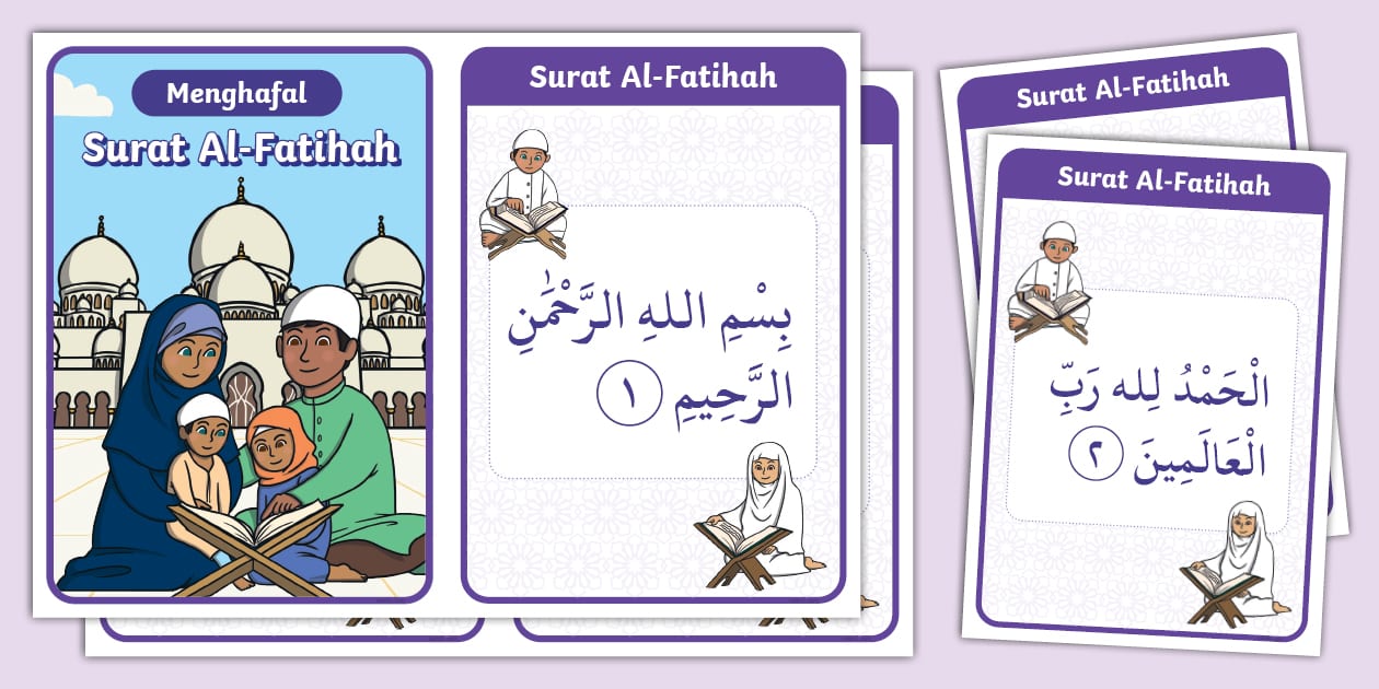 Kartu Hafalan Surat Al-Fatihah (teacher made) - Twinkl