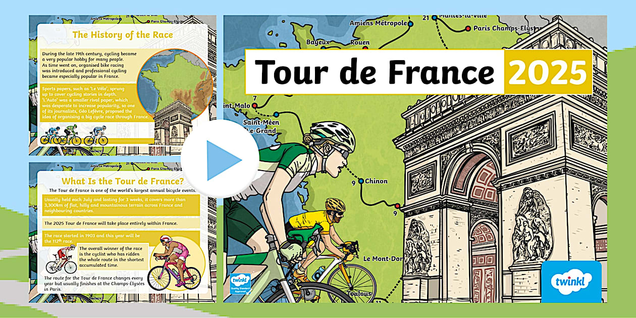KS2 The Tour de France Informative PowerPoint - Twinkl