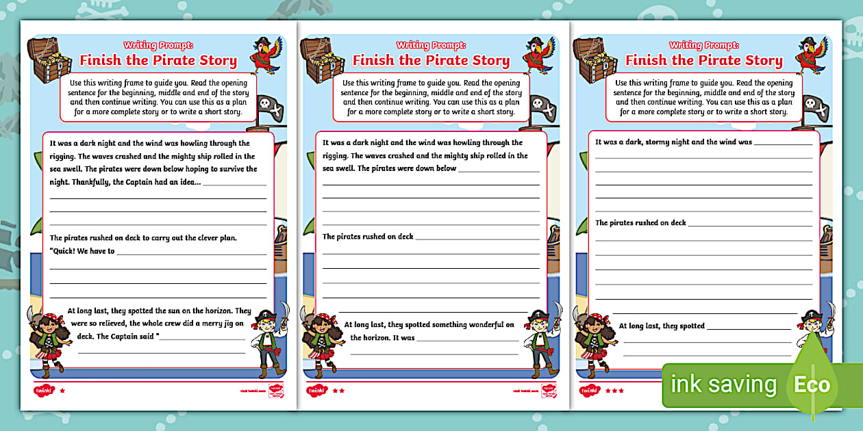 Differentiated Writing Prompt: Finish the Pirate Story