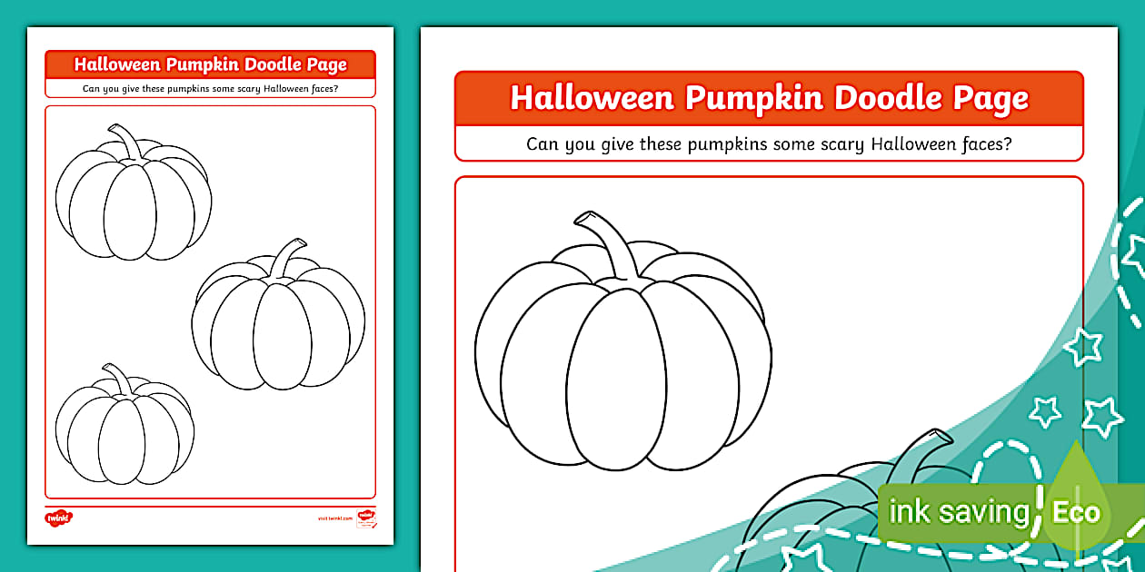 Halloween Pumpkin Doodle Page