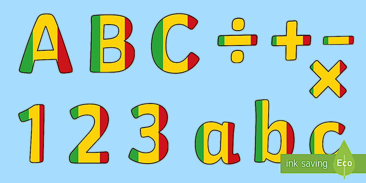 Mali Flag Display Lettering - Mali Flag Display Lettering