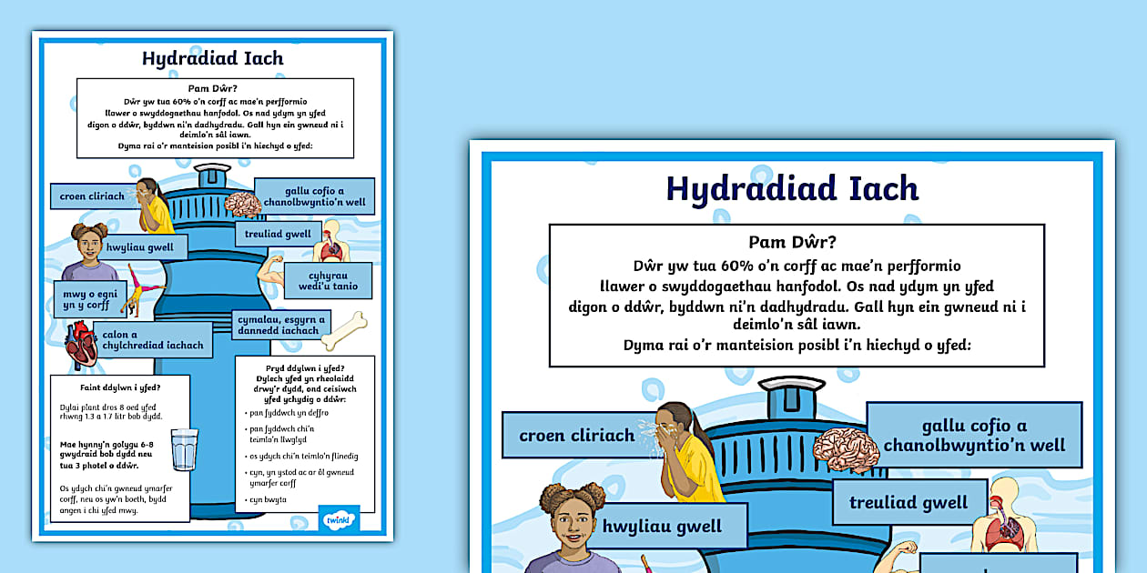 Poster Hydradiad Iach (Teacher-Made) - Twinkl