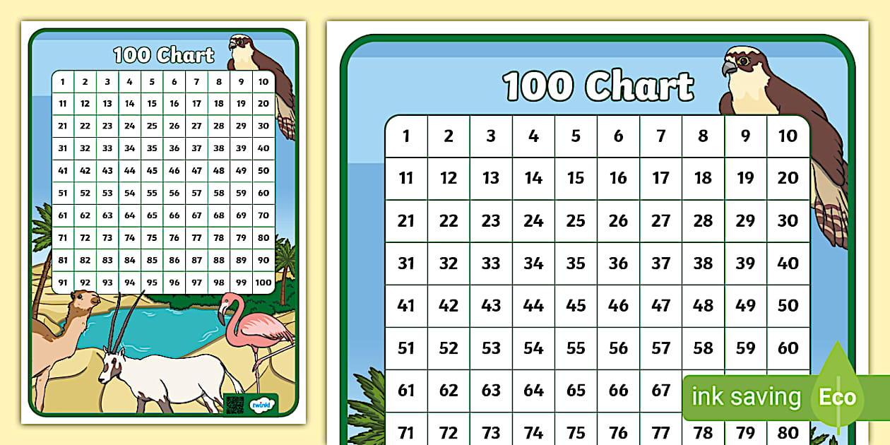 100-Chart Display Poster (teacher made) - Twinkl