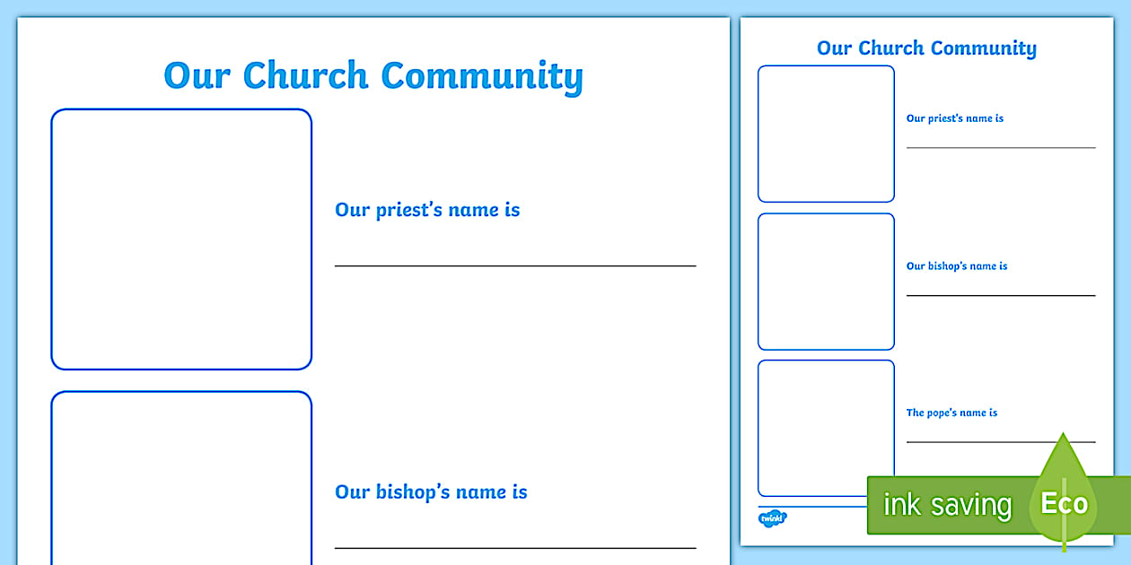 Our Church Community Worksheets - Twinkl