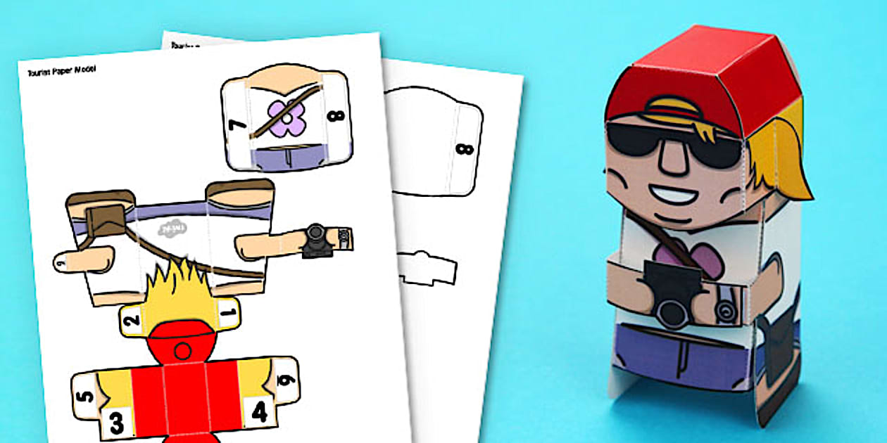 3D Tourist Paper Model Activity (teacher made) - Twinkl