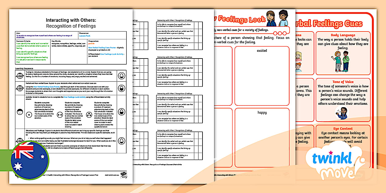 Year 1 Health Interacting with Others: Recognition of Feelings
