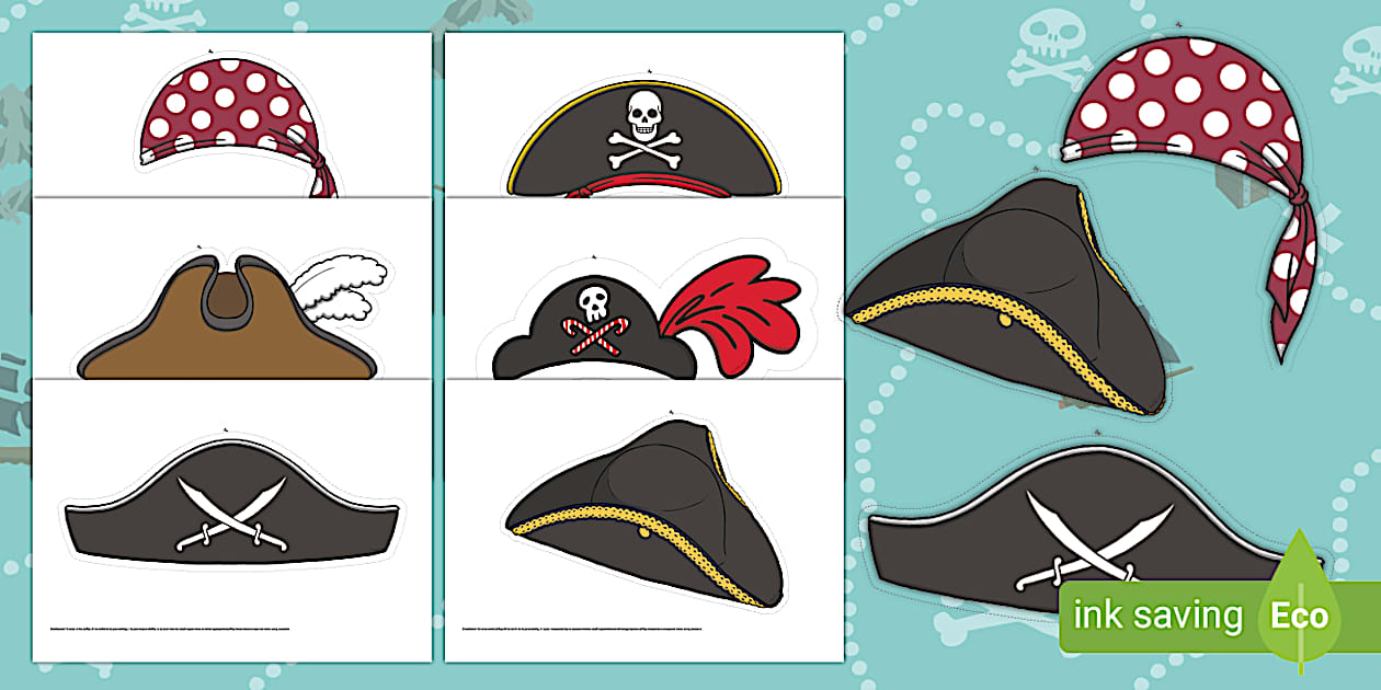 Pirate Hat Display Cut-Outs (teacher made) - Twinkl