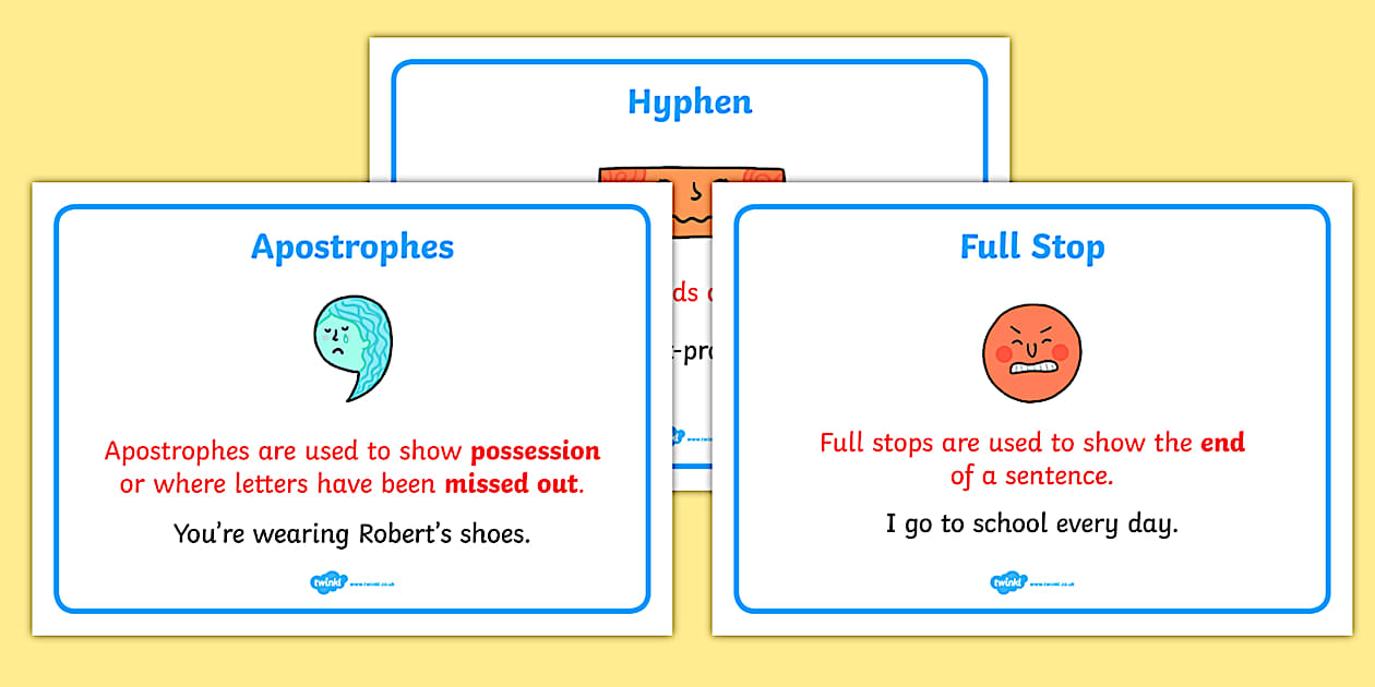 Black and White Punctuation Display Posters (teacher made)