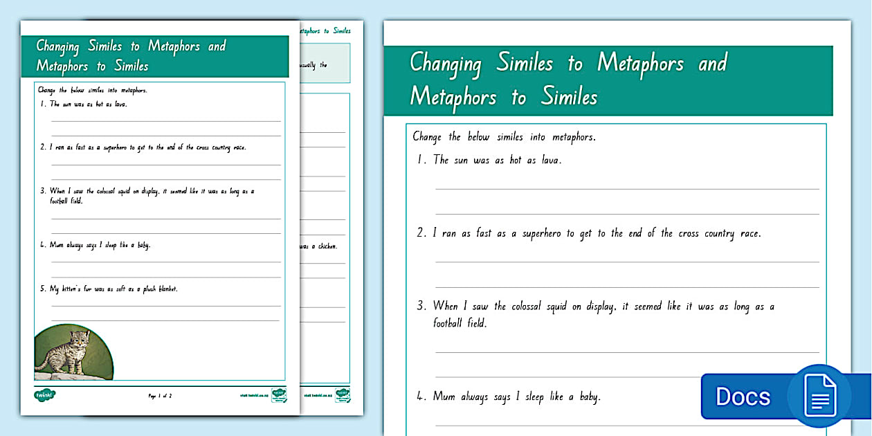 Changing Similes to Metaphors and Metaphors to Similes