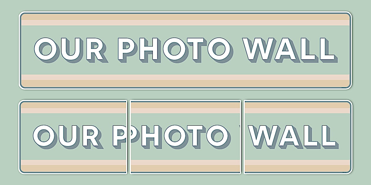 3D Effect-Themed Our Photo Wall Display Banner