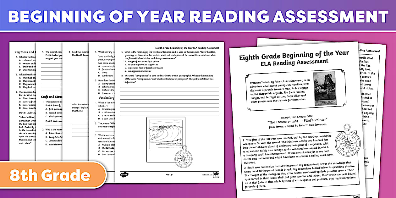 Eighth Grade ELA Reading Assessment (teacher made) - Twinkl