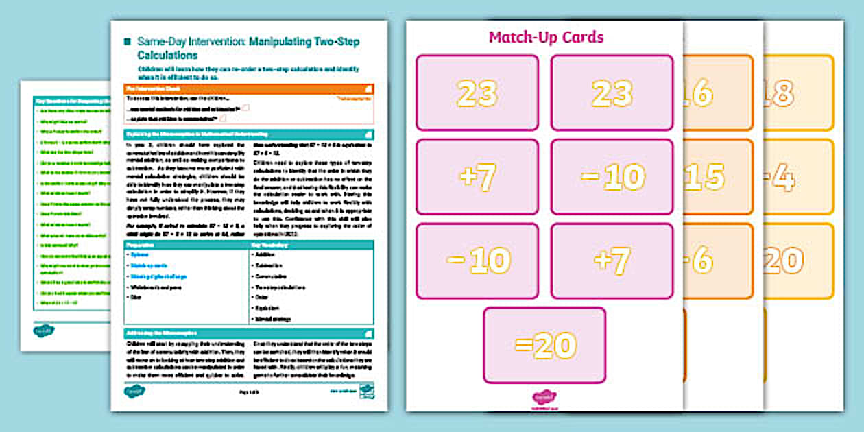 👉 Y3 Same-Day Intervention: Manipulate Two-Step Calculations