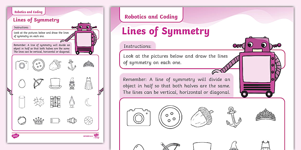 Robotics And Coding Lines Of Symmetry Twinkl