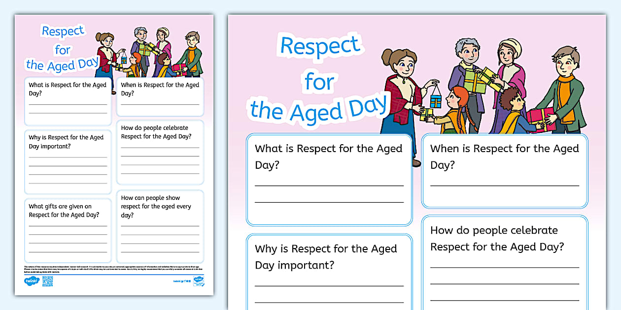 * NEW * Respect for the Aged Day Fact File Template - Twinkl
