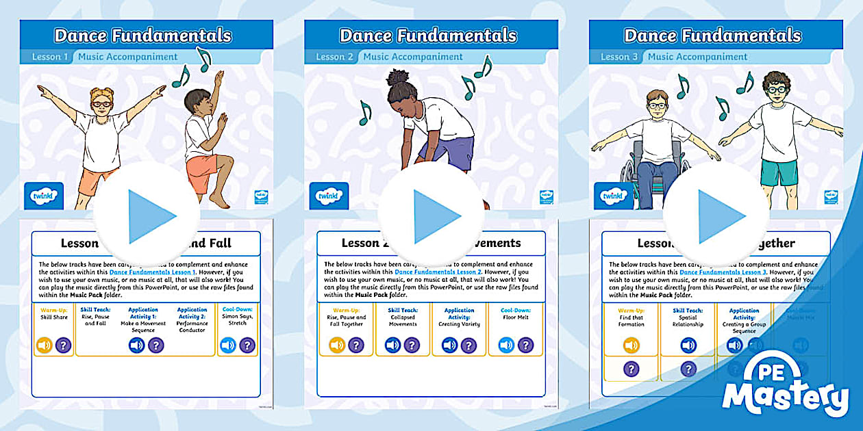 PE Mastery: Grade 3 Dance Fundamentals Music Pack - Twinkl