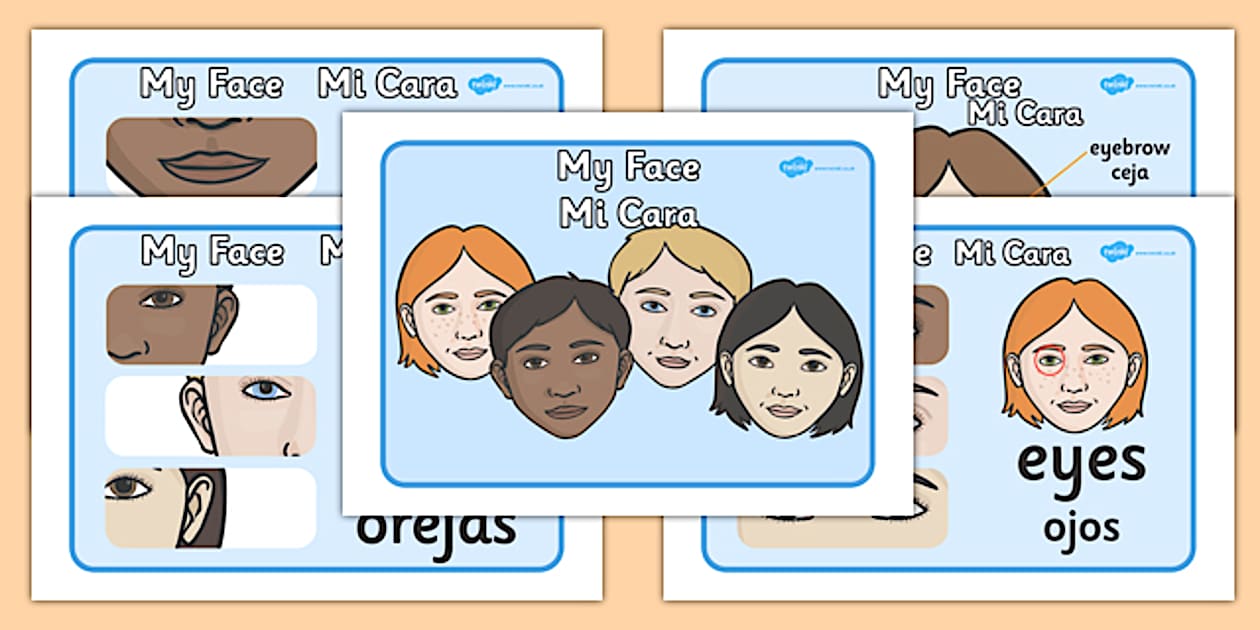 My Face Display Posters Spanish Translation - Twinkl